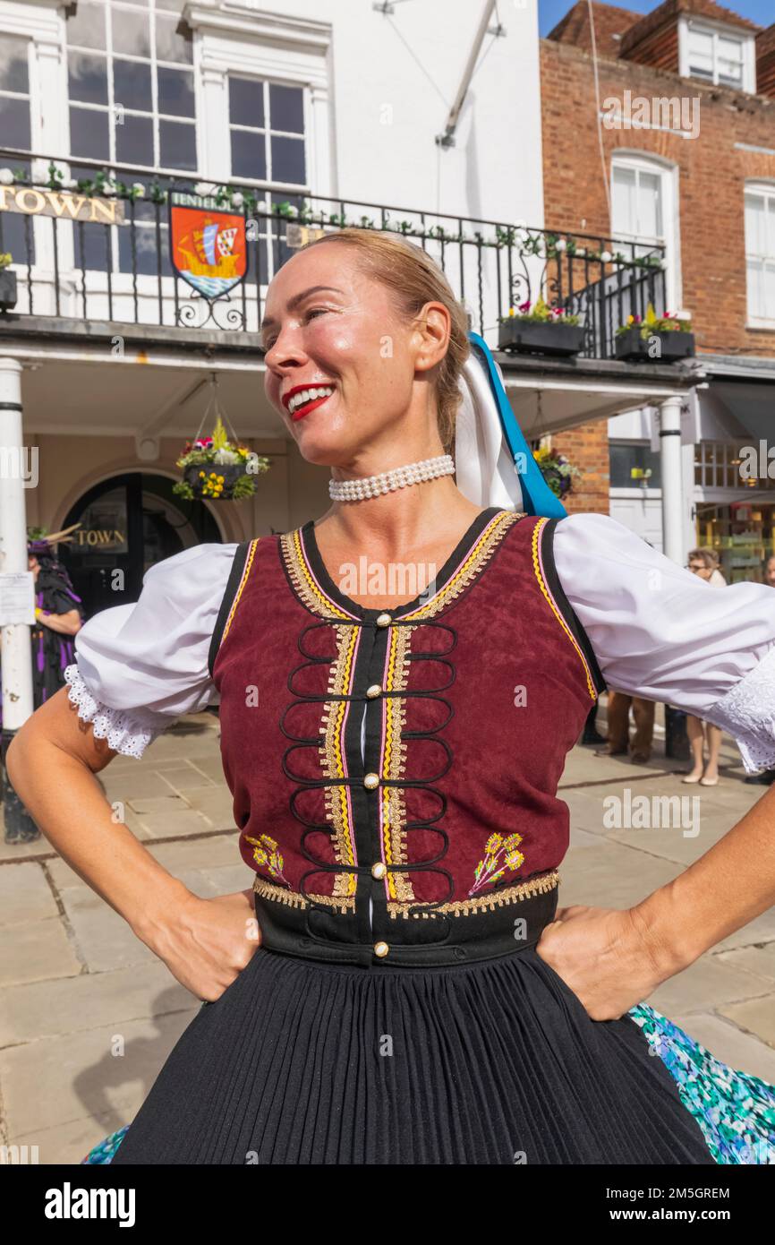 England, Kent, Tenterden, Tenterden Annual Folk Festival, Female ...