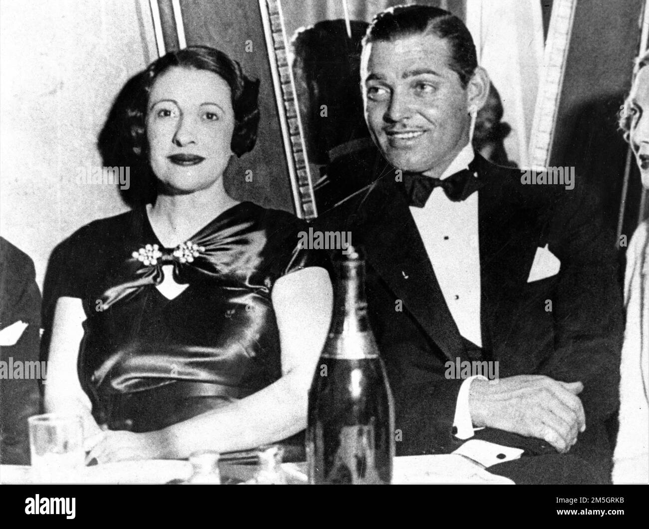 CLARK GABLE and his 2nd wife RIA LANGHAM GABLE at a Hollywood event in ...