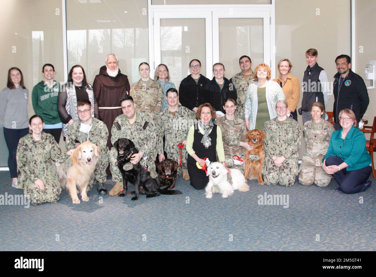 Canines and their handlers who are a part of the Facility Dog Program ...