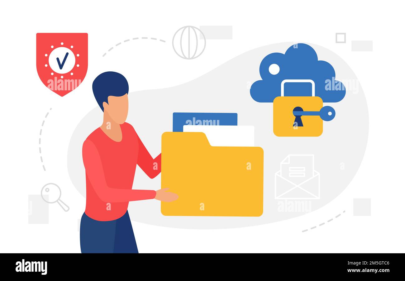 Cloud storage internet technology concept vector illustration. Cartoon ...