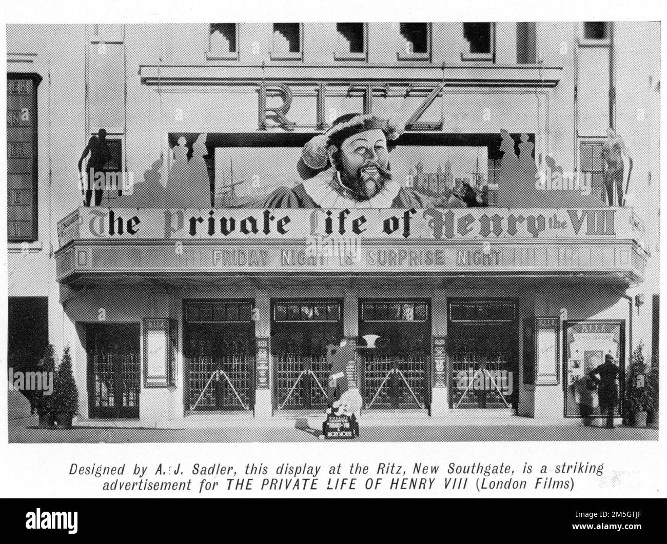 Movie Theatre Front Display at the Ritz cinema, New Southgate, Outer ...