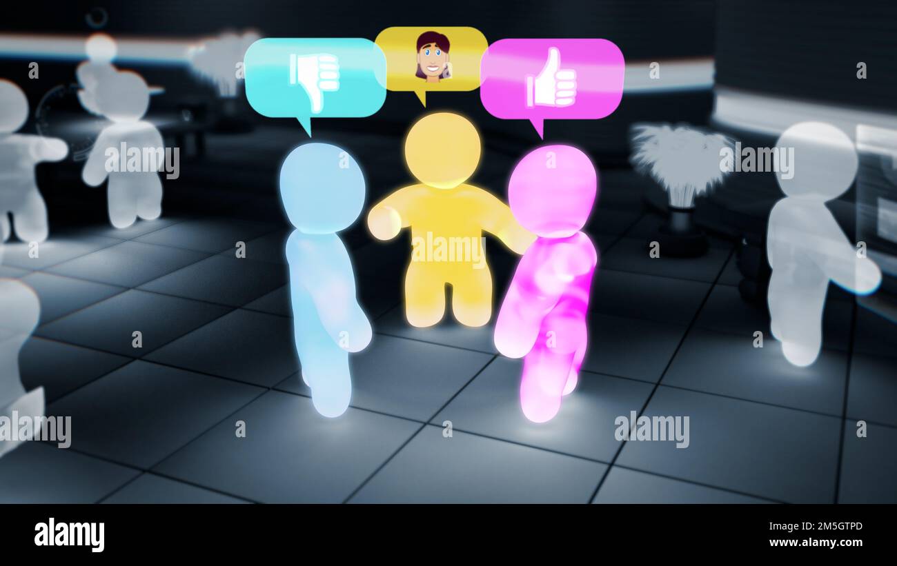 virtual universe avatars chatting - discussing girls with each other ...