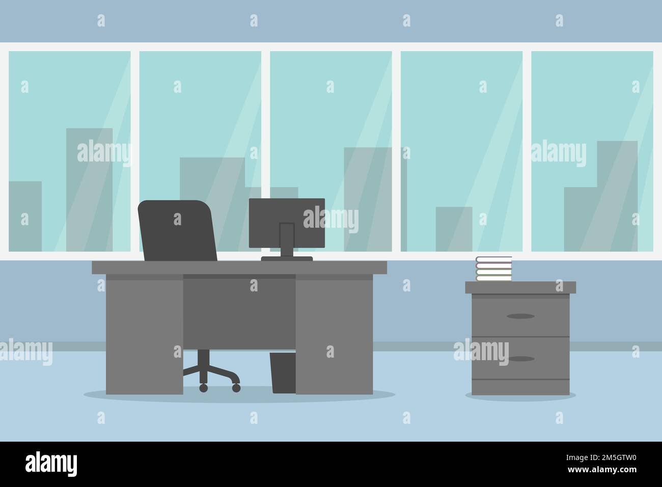 Ofiice interior. No people. Vector illustration Stock Vector Image ...