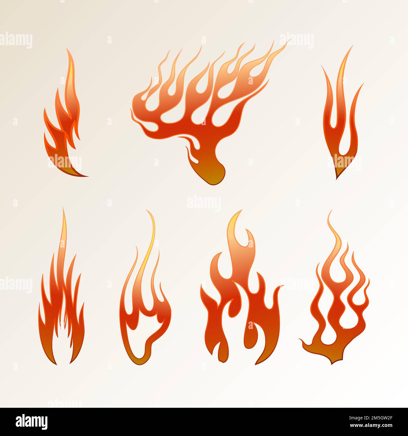 Symbols red and blue fire on white background vector Stock Vector Image ...