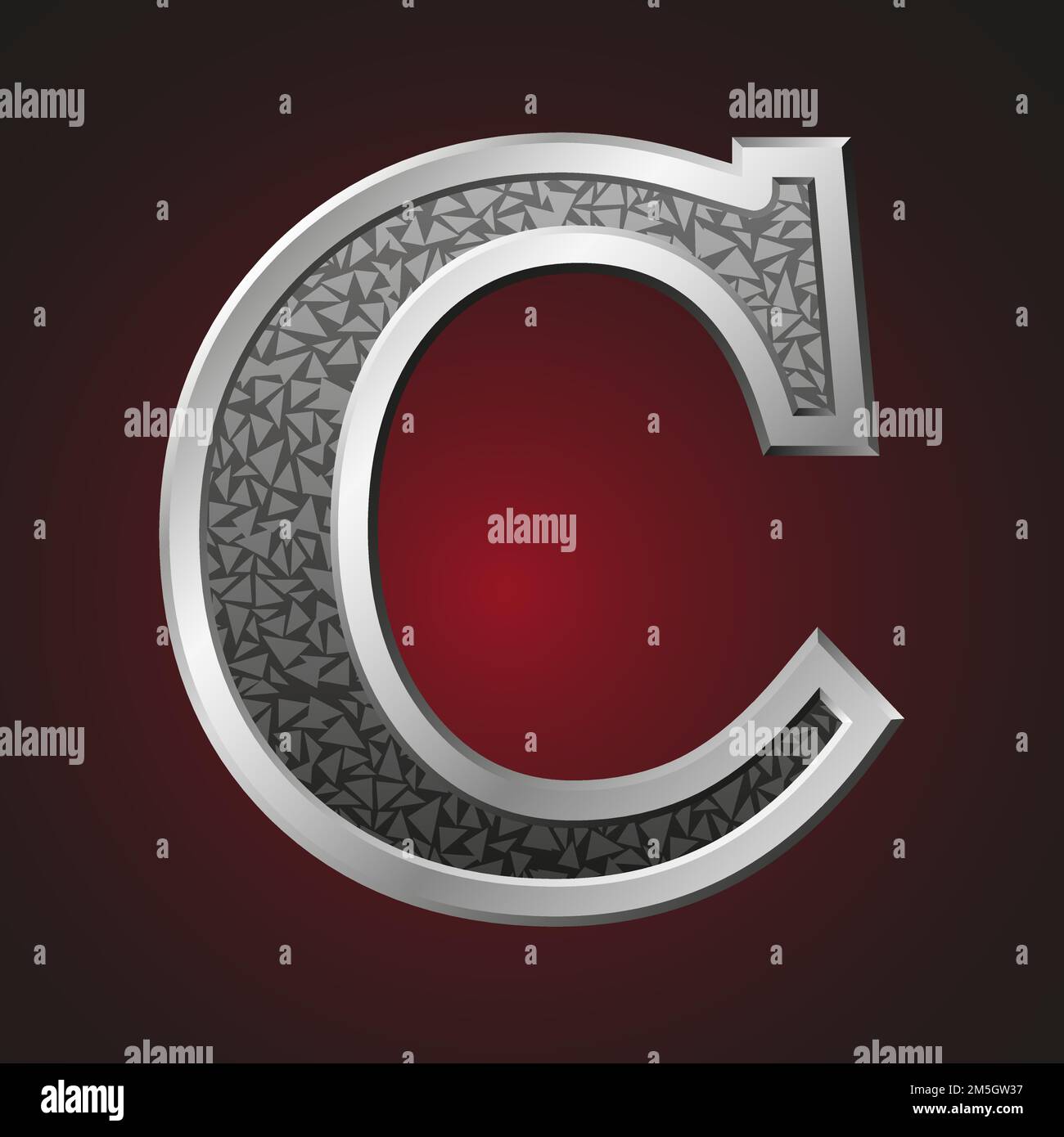 Metal letter vector Stock Vector Image & Art - Alamy