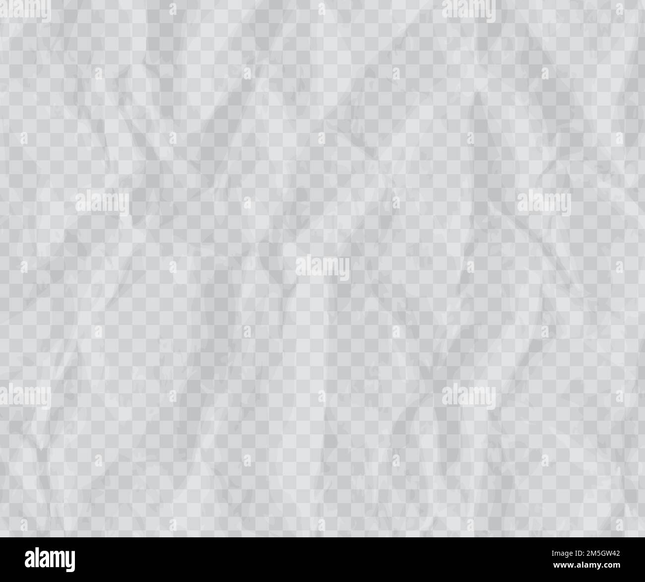 A vector illustration of a wrinkled transparent crumpled paper Stock ...