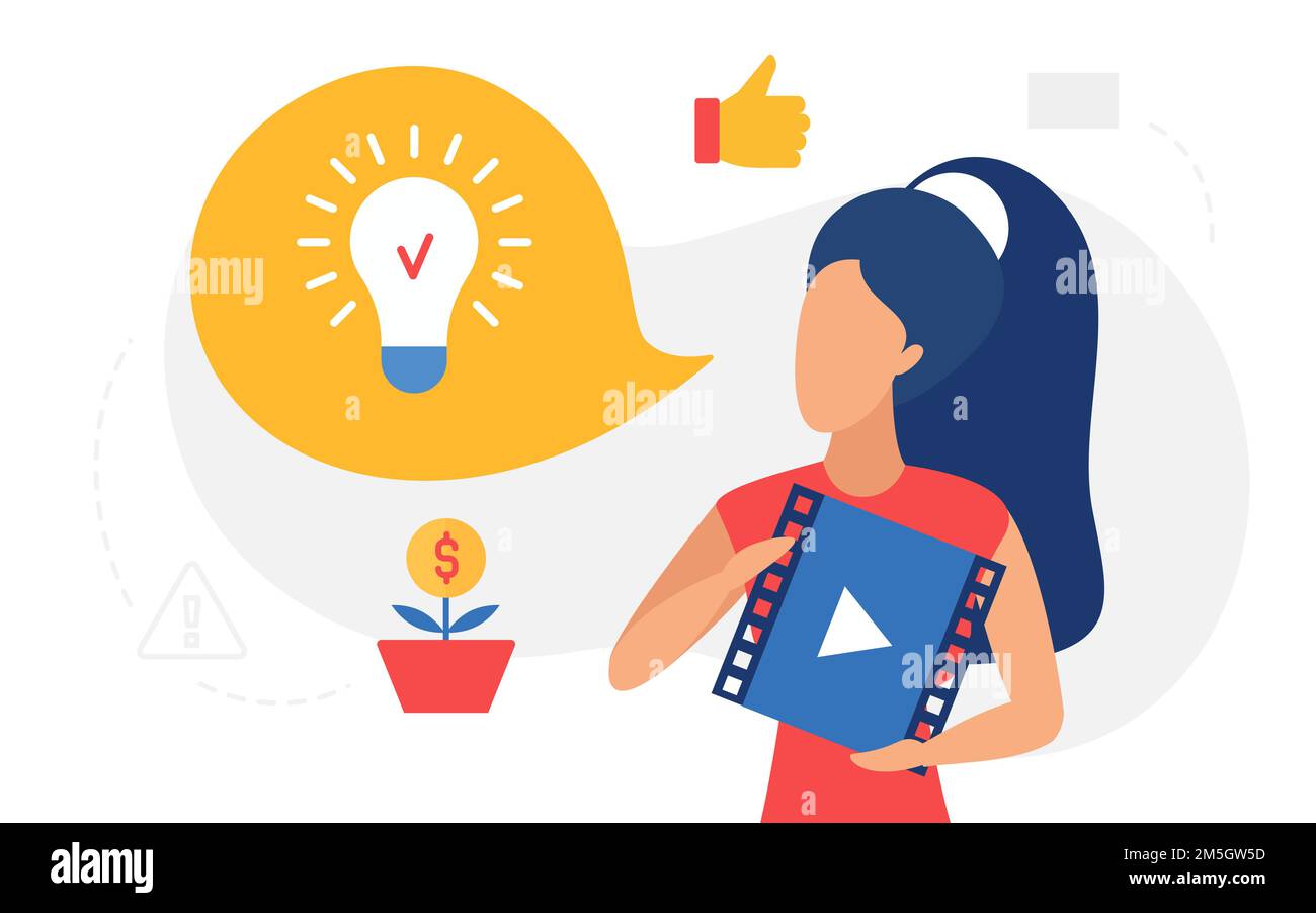 Online education, lightbulb lamp concept vector illustration. Cartoon ...