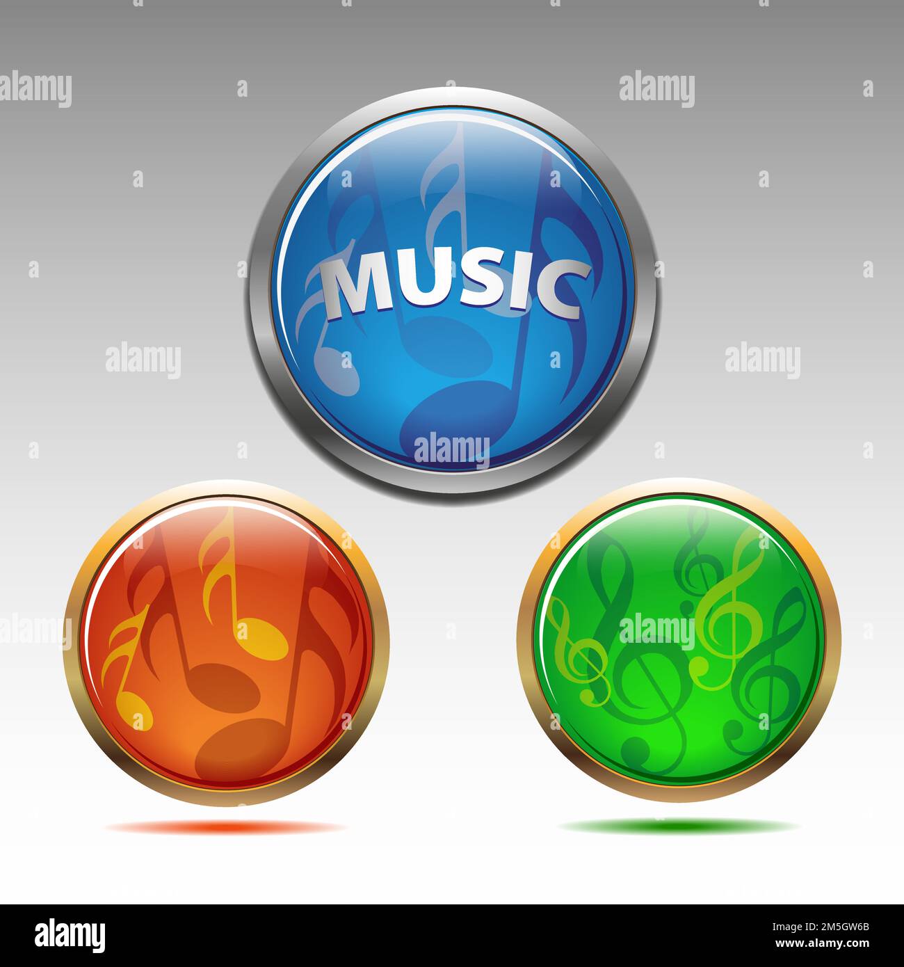 Musical symbols vector button Stock Vector Image & Art - Alamy