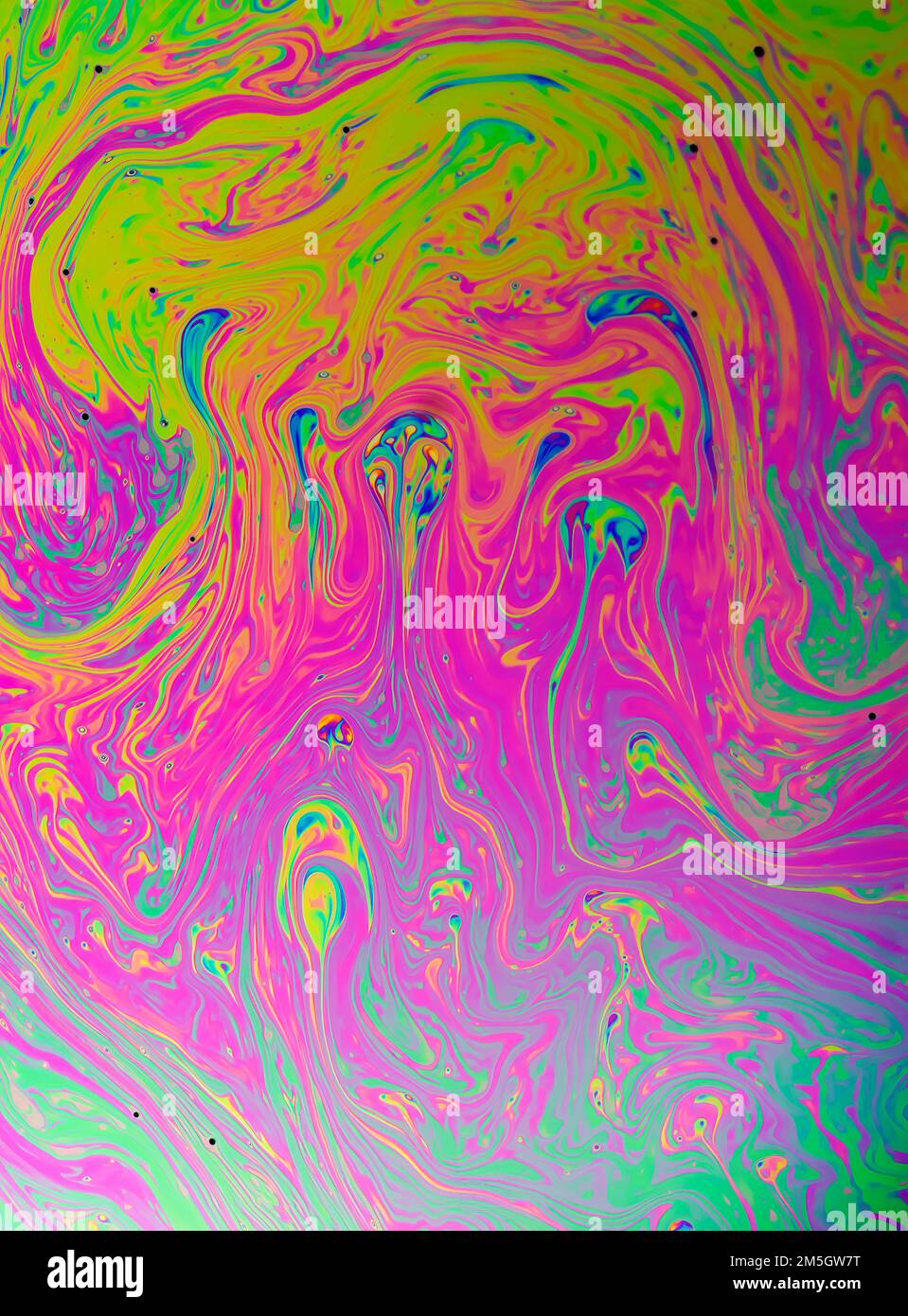 Colourful Light Diffraction Patterns Formed By Oil Droplets Floating On