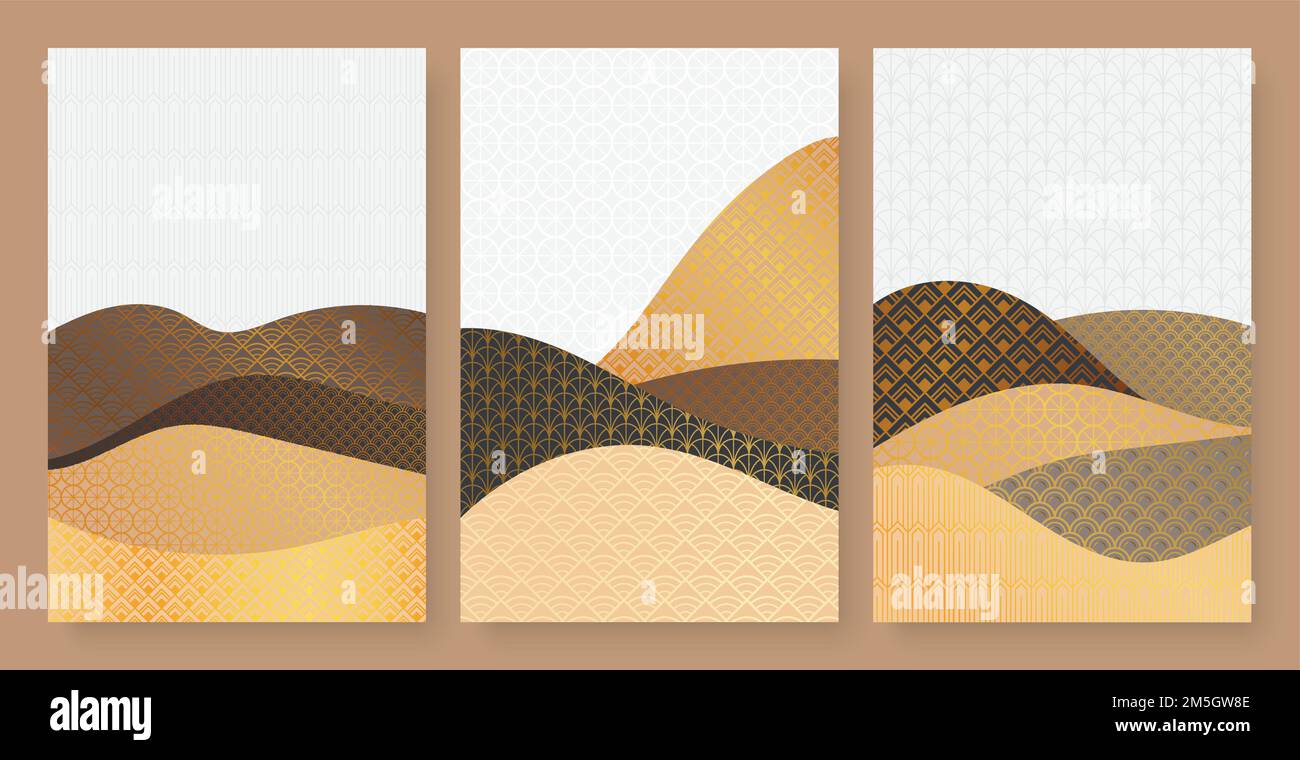 Abstract contemporary aesthetic desert fields nature landscape with ...