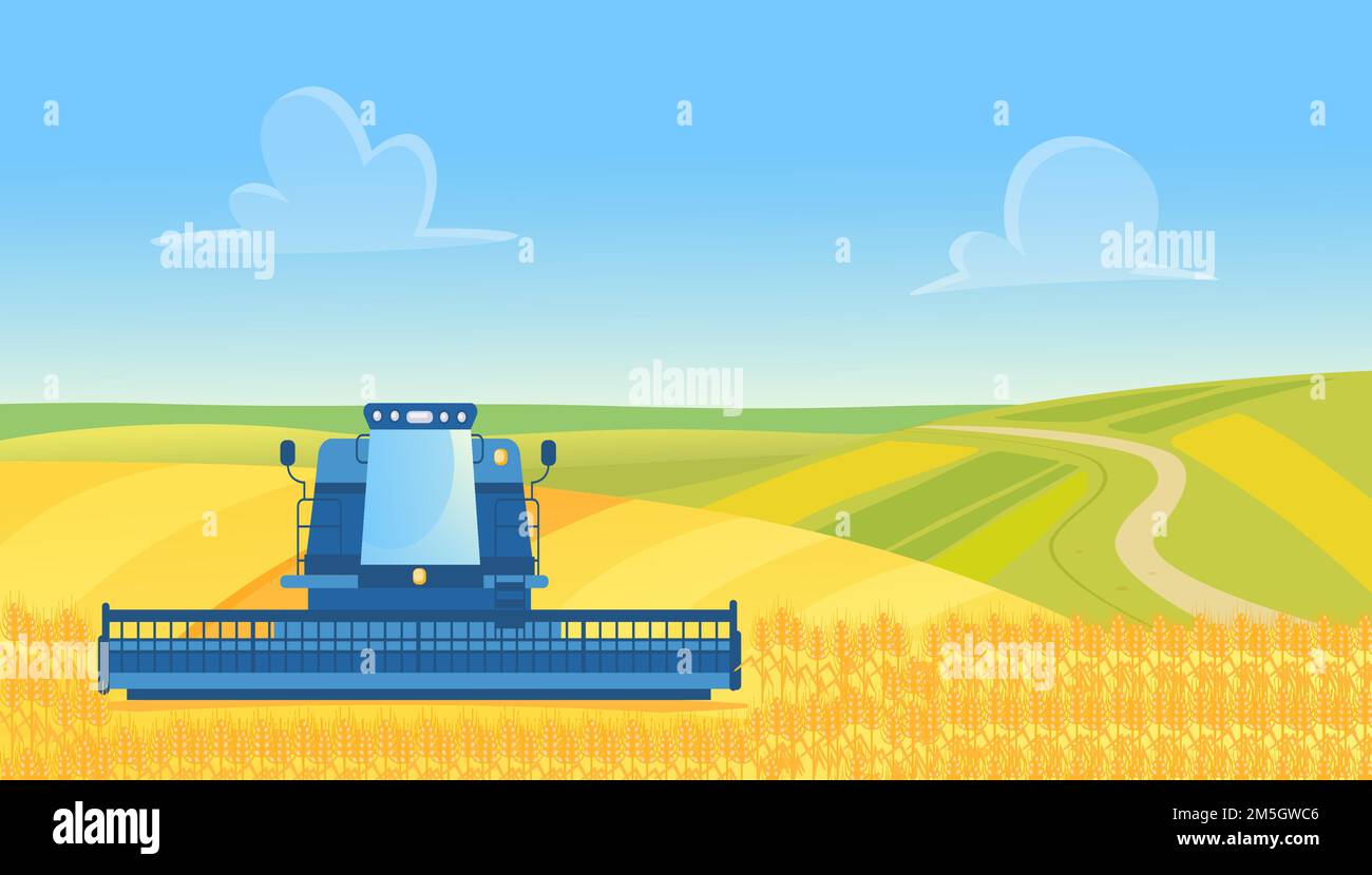Countryside view from village Stock Vector Images - Alamy
