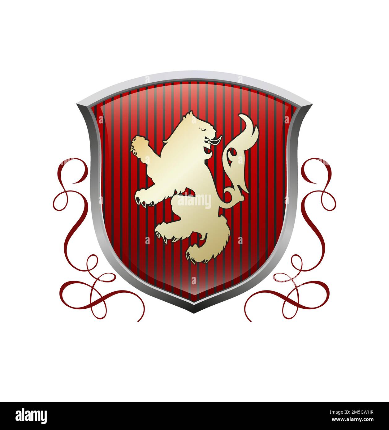 Metal protection shield isolated on white background Stock Vector Image ...