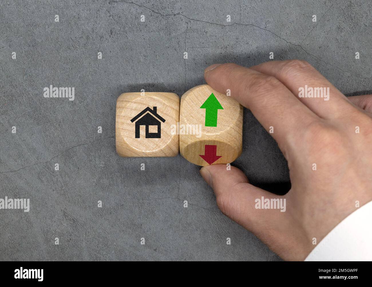 Rent costs rise and fall in house prices Stock Photo - Alamy