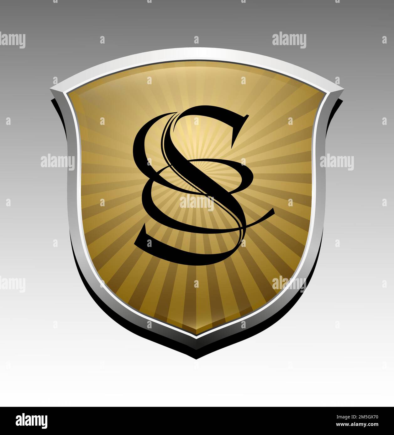 heraldic shield with letter S Stock Vector Image & Art - Alamy