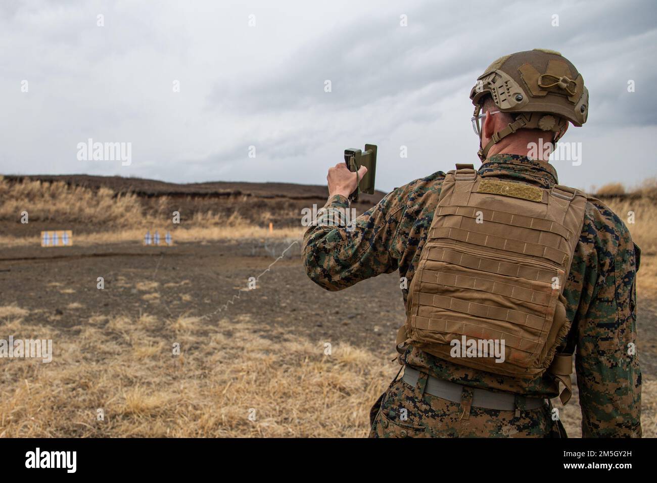 U.S. Marine Corps Cpl. Mason Grisset, a combat engineer with Battalion ...