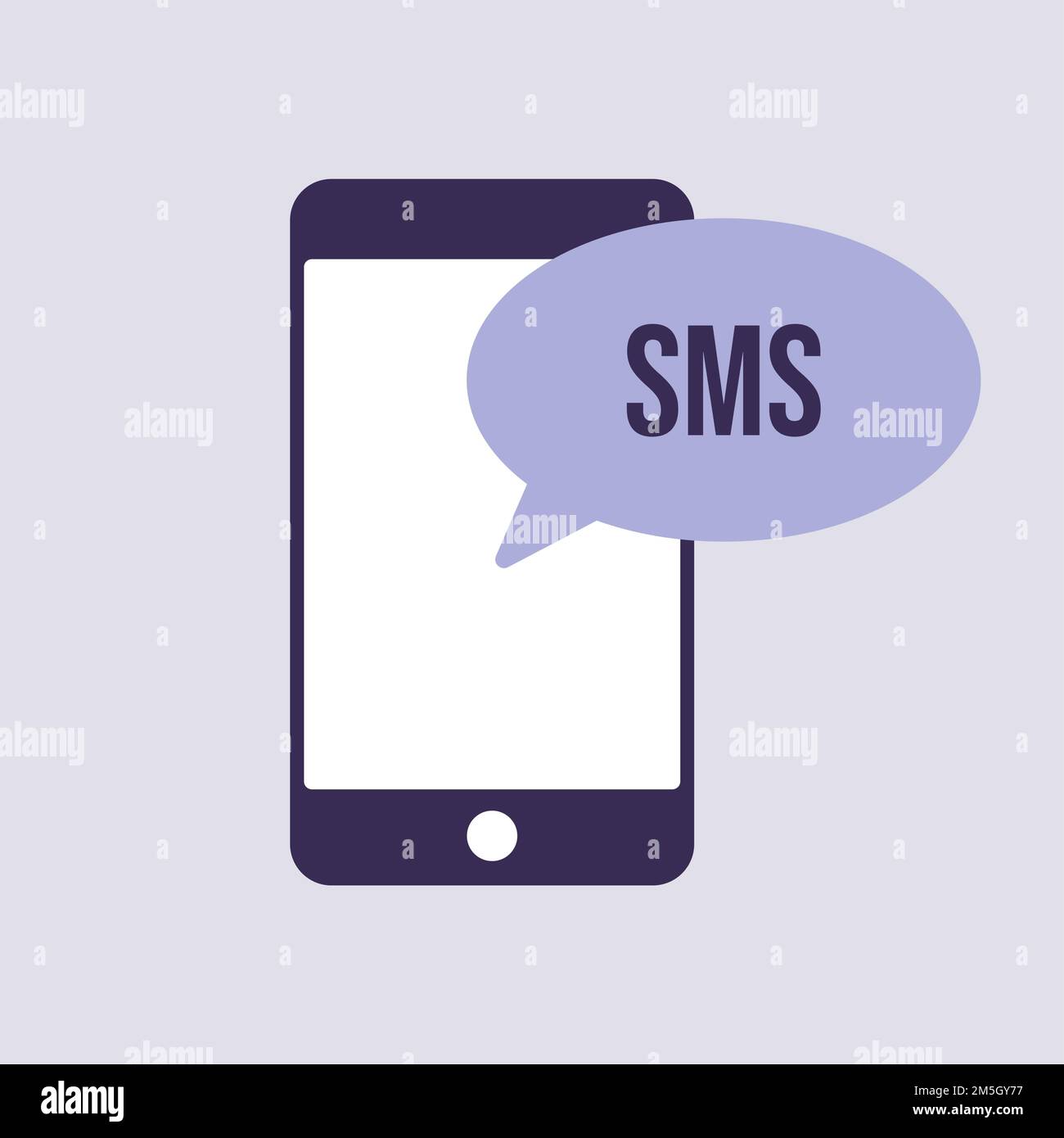 Smartphone with new sms icon Stock Vector Image & Art - Alamy