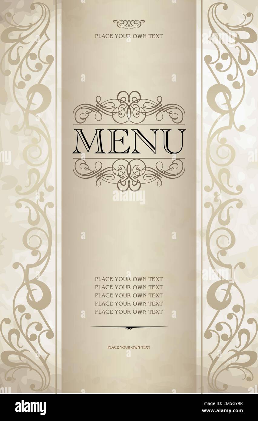 Menu cover vector design Stock Vector Image & Art - Alamy