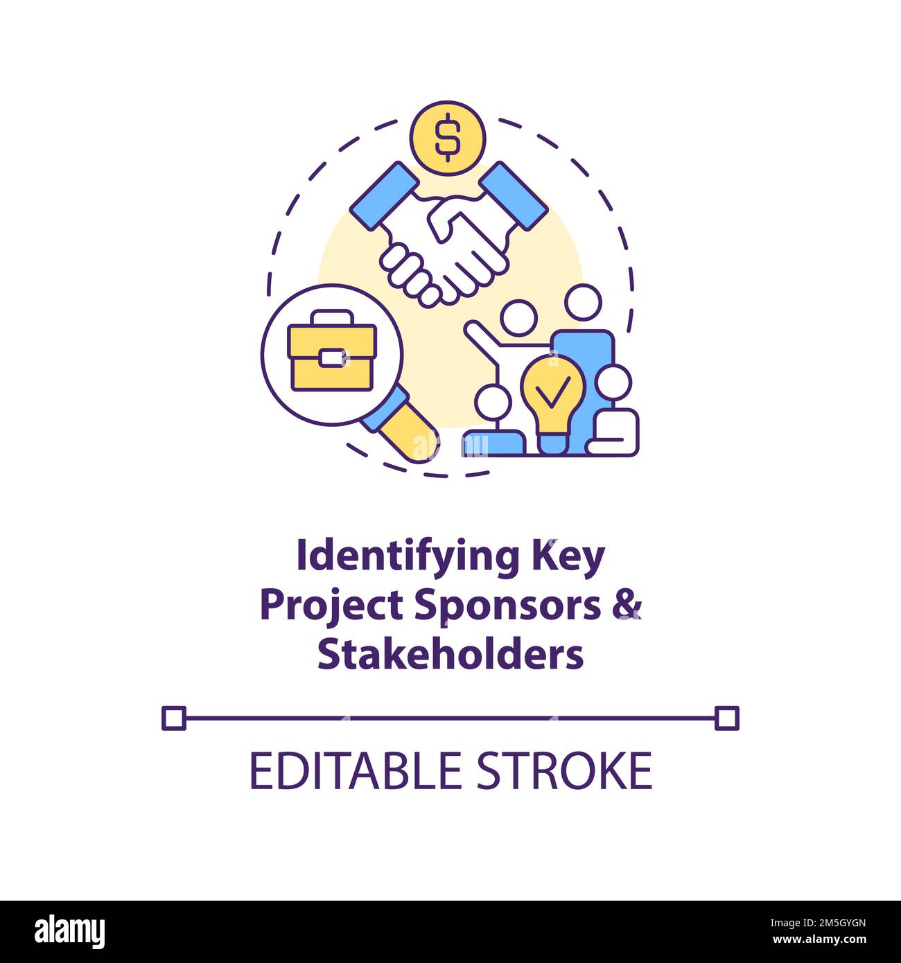 Identifying key project sponsors concept icon Stock Vector Image & Art ...