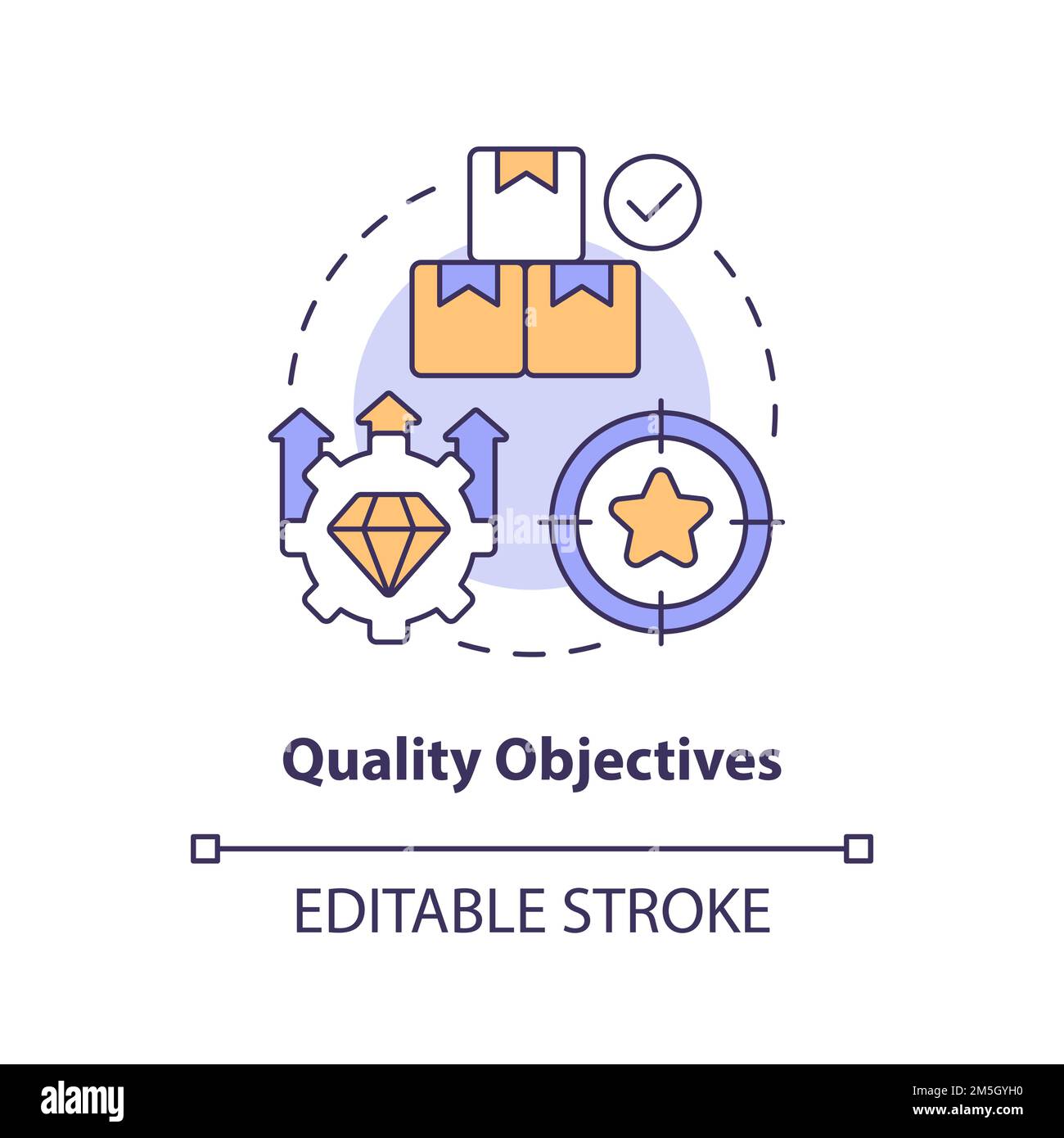 Quality objectives concept icon Stock Vector Image & Art - Alamy
