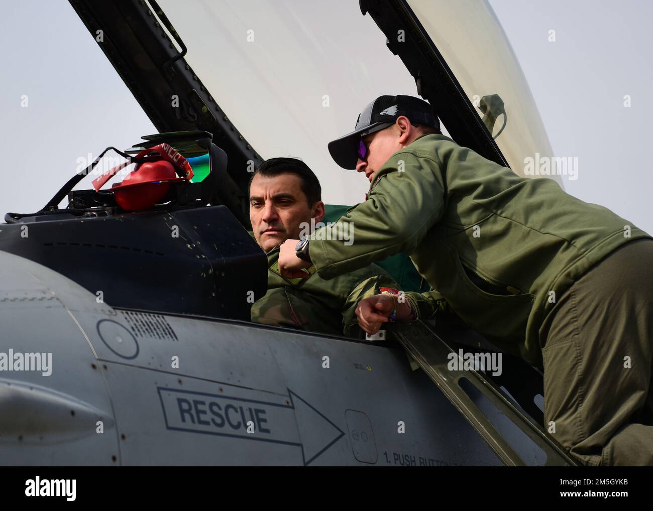 U.S. Air Force Capt. Daniel Thomas, 555th Fighter Squadron F-16 ...