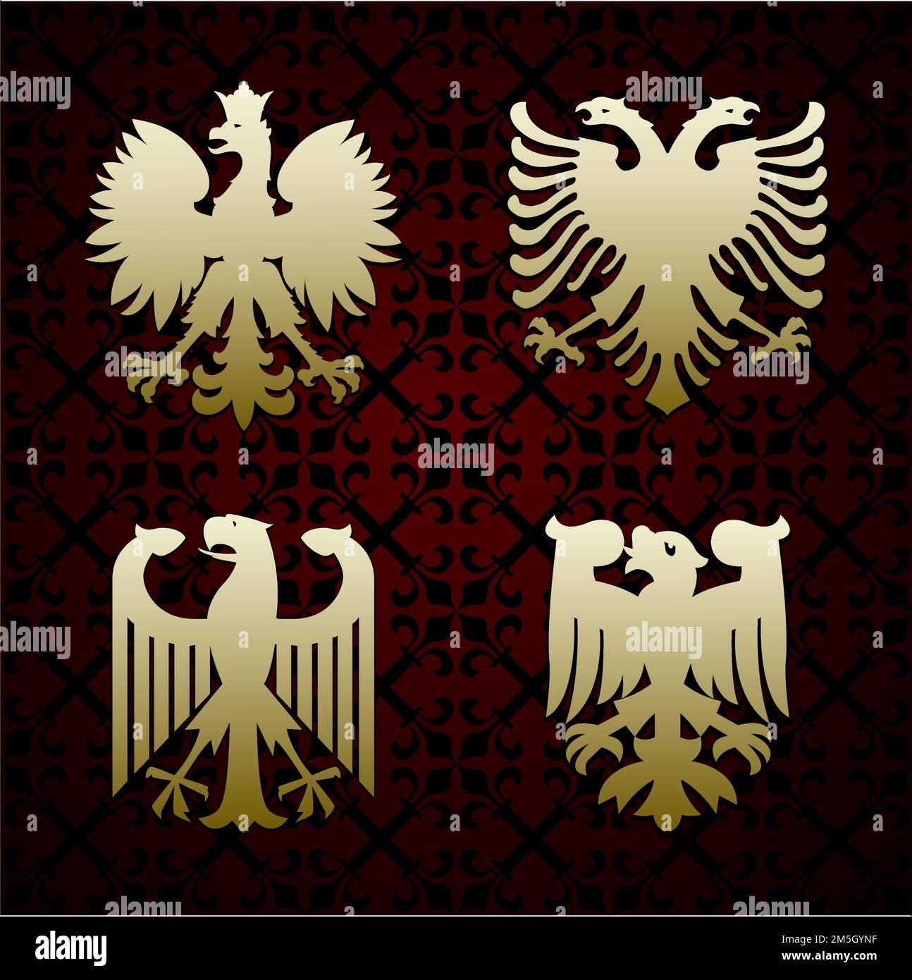 Heraldic symbols of an eagle vector Stock Vector Image & Art - Alamy