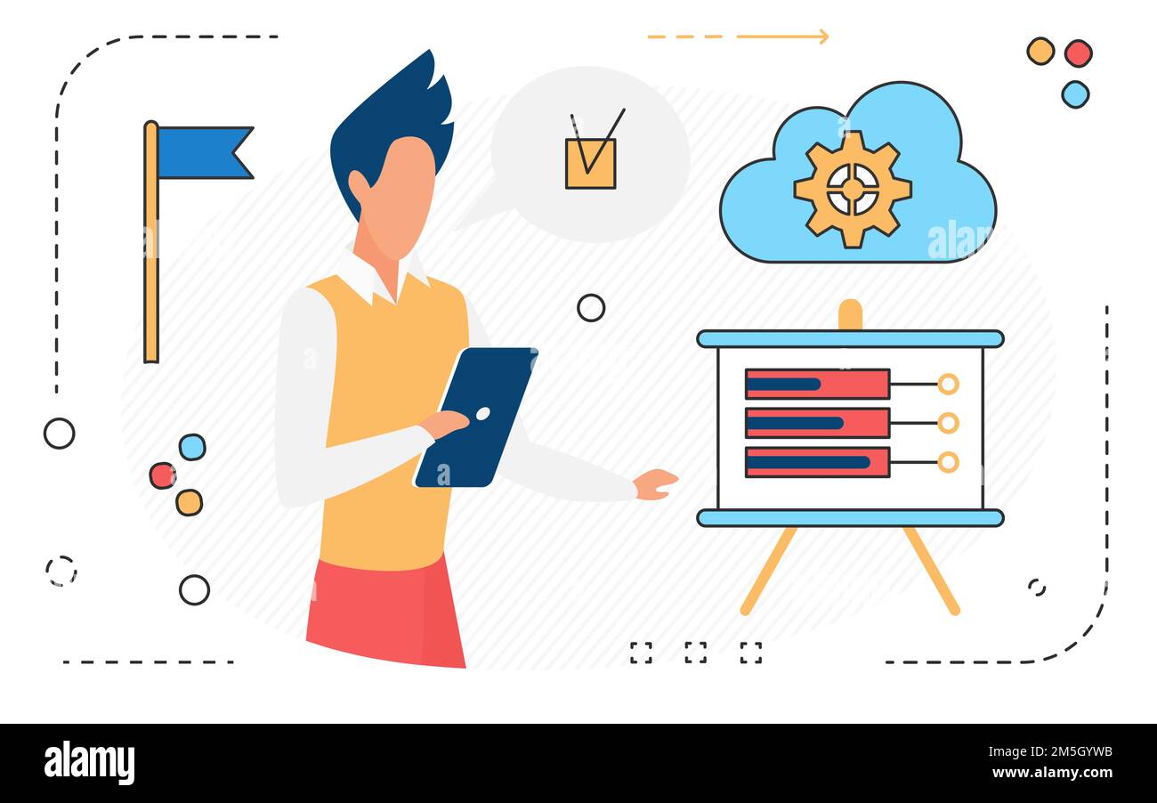 Document business working on screen Stock Vector Images - Alamy