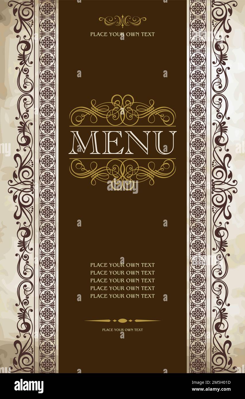 Menu cover vector design Stock Vector Image & Art - Alamy