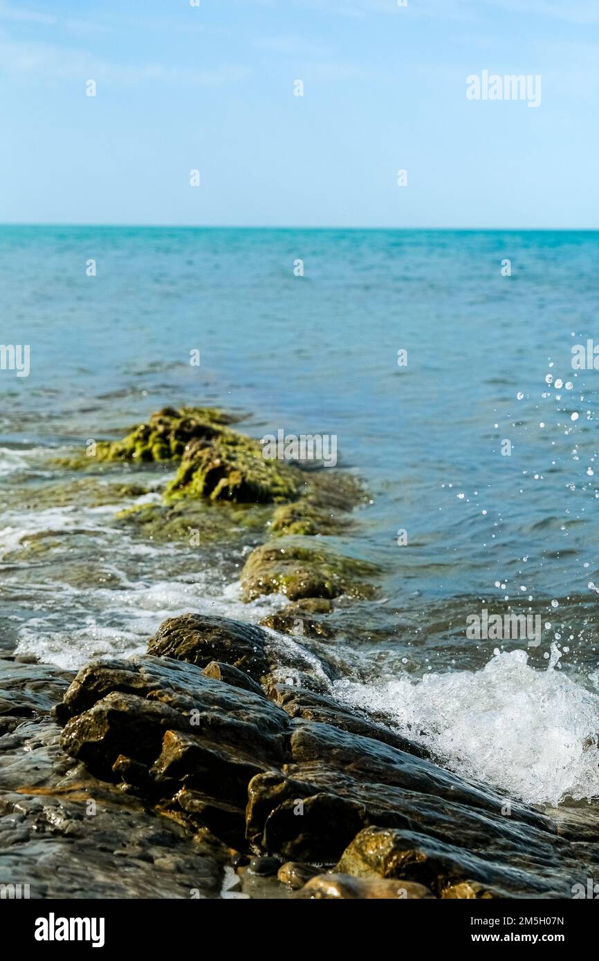 Splashes sea on tropical beach hi-res stock photography and images - Alamy