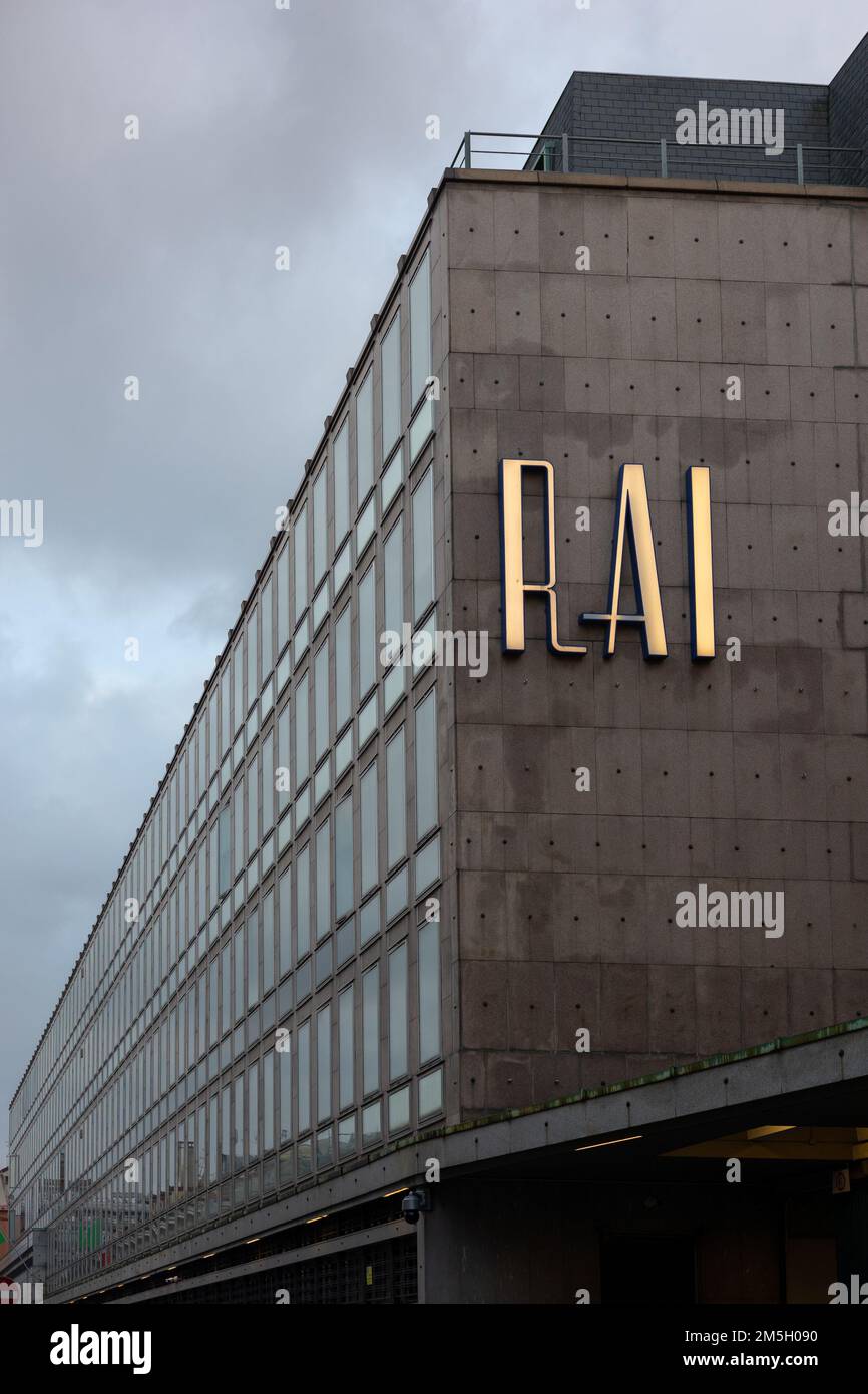 Turin, Piedmont, Italy - NOV 08 2022: RAI Turin production centre in ...