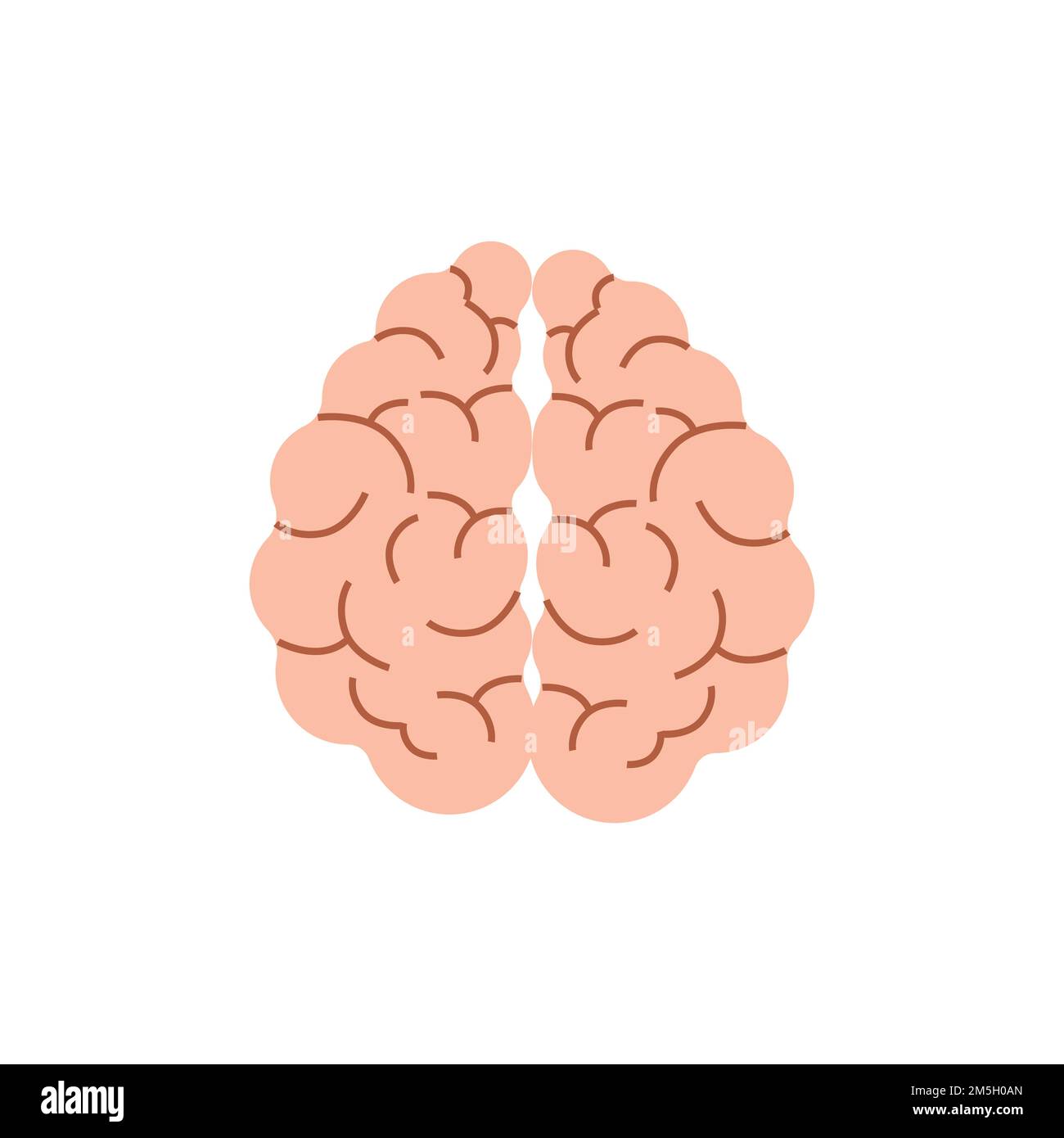 Brain with convolutions. Pink thinking organ as symbol of creative ...