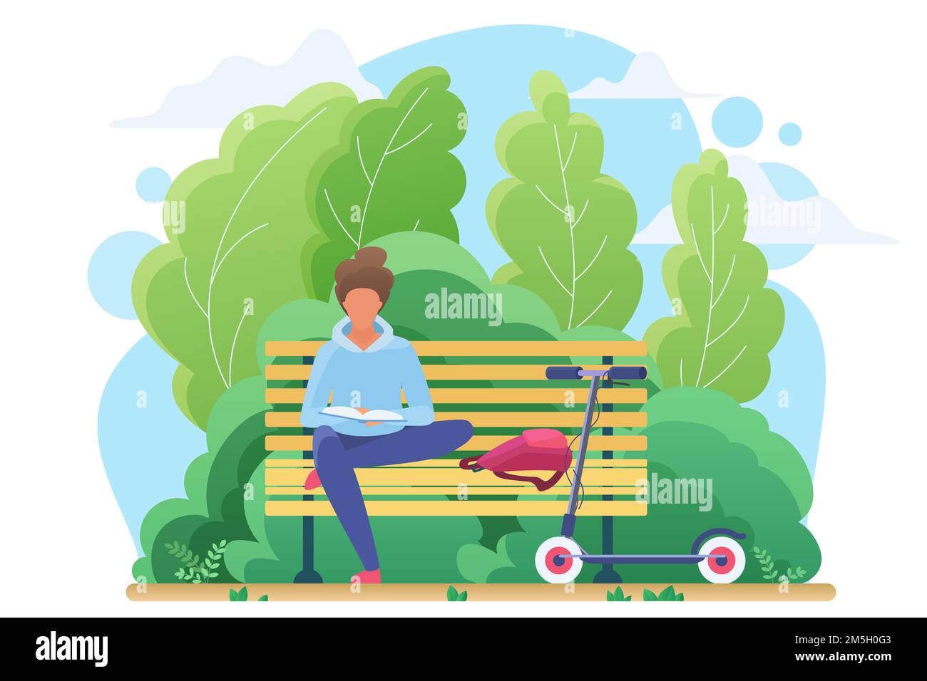 Young reader vector vectors hi-res stock photography and images - Alamy