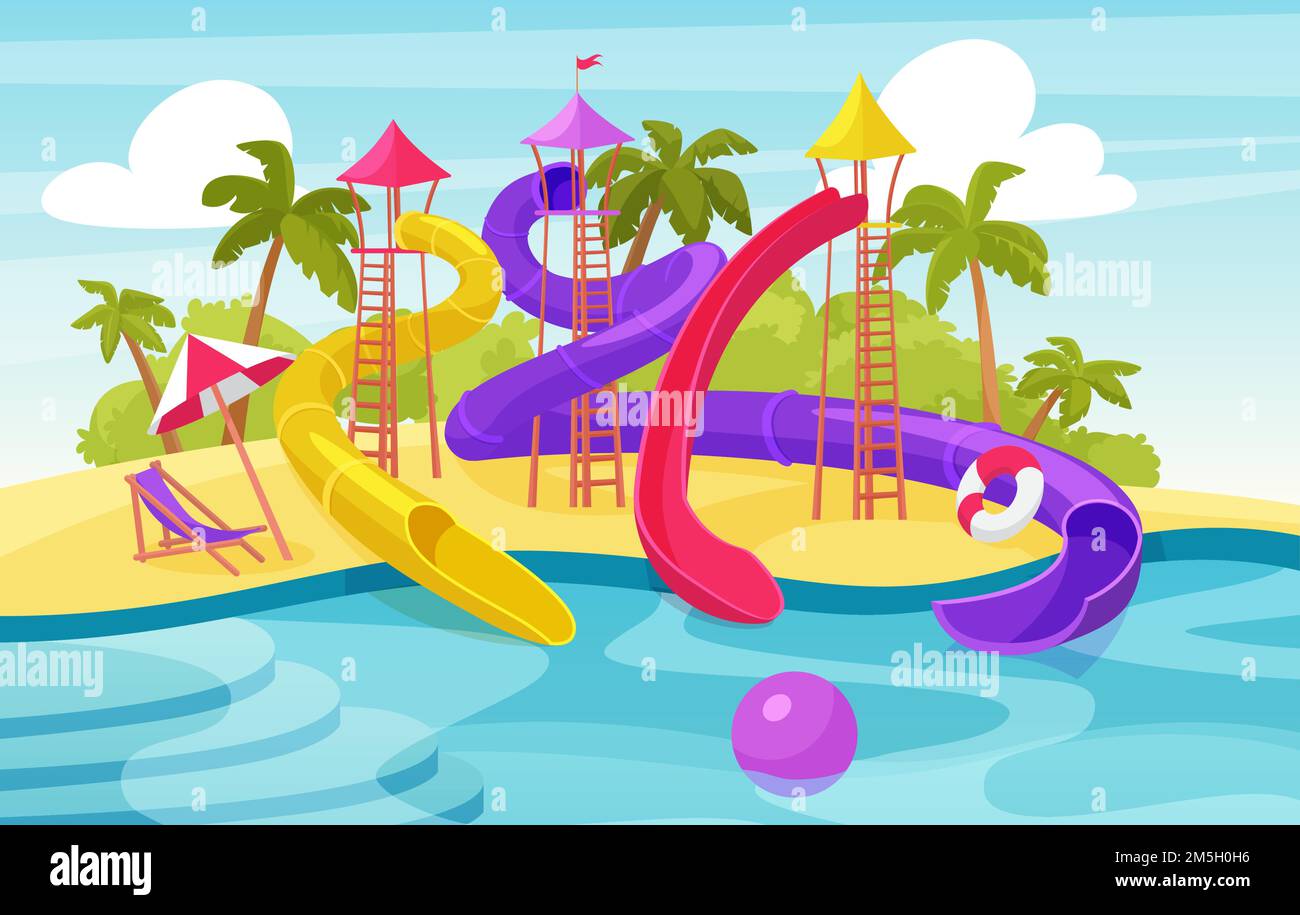 Amusement park cartoon hi-res stock photography and images - Alamy