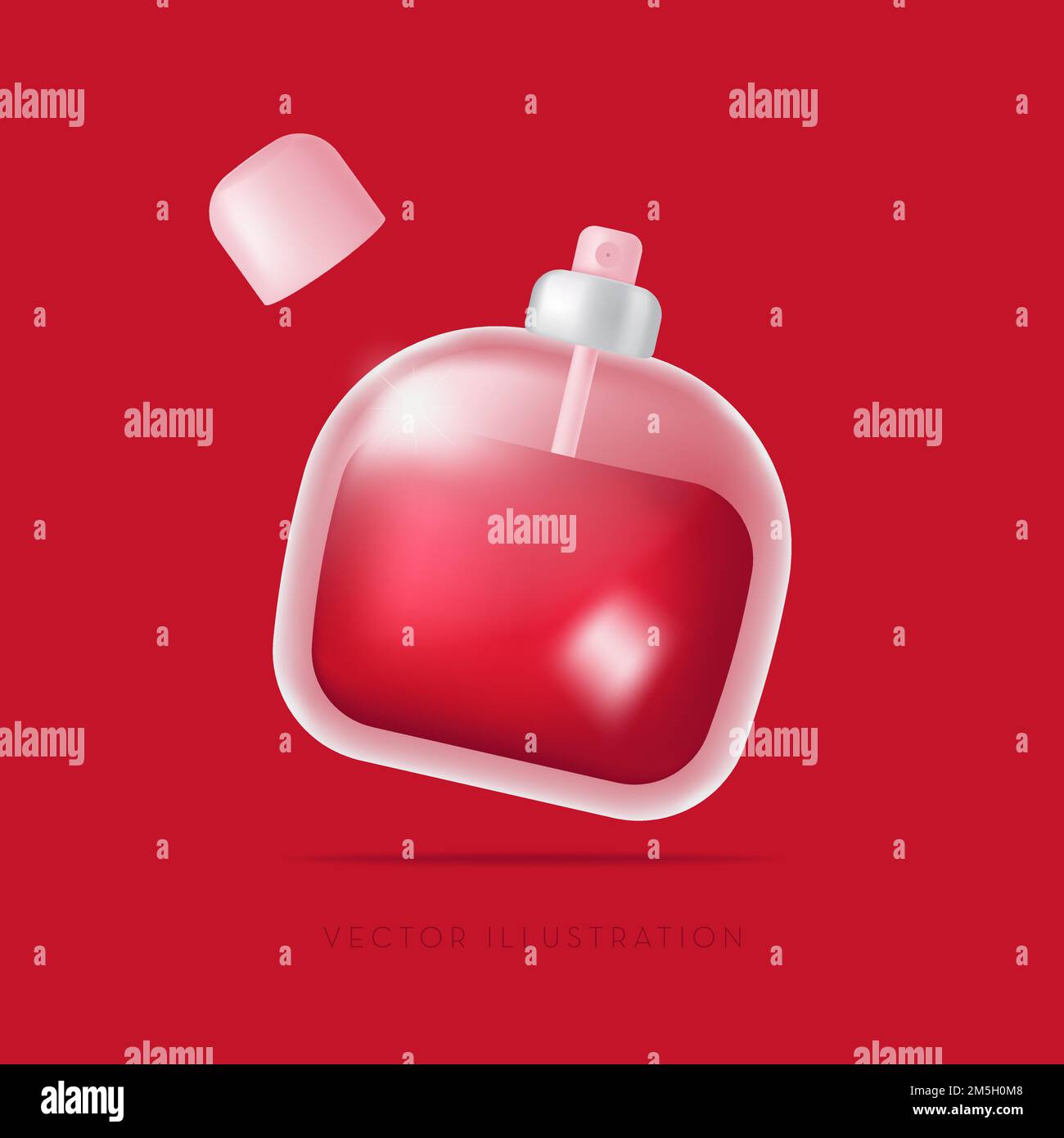 3d render red perfume Stock Vector Images - Alamy