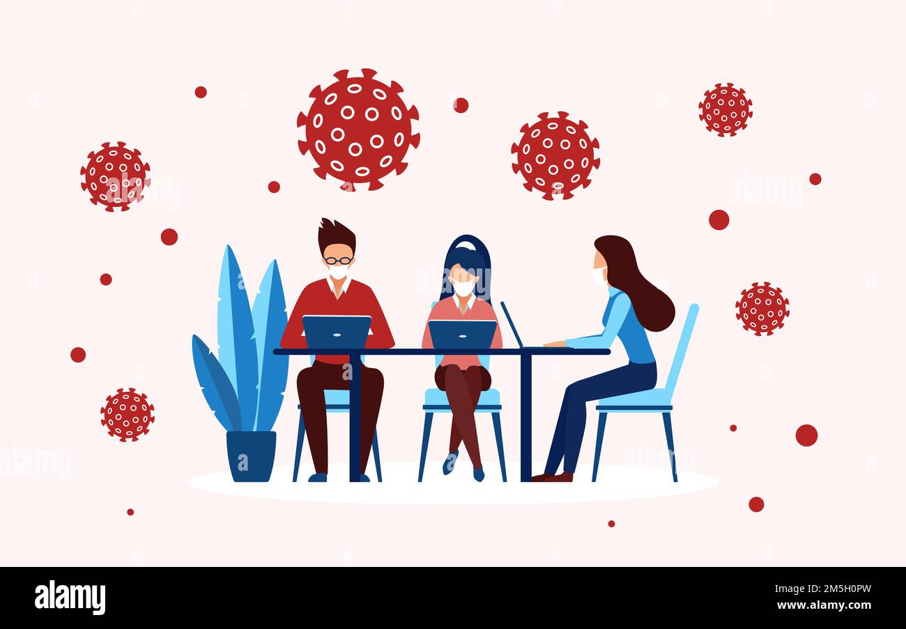 Worker wearing masks Stock Vector Images - Alamy