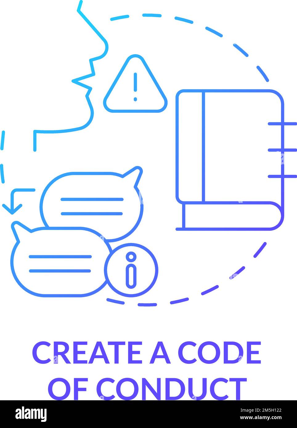 Create Code Of Conduct Blue Gradient Concept Icon Stock Vector Image And Art Alamy