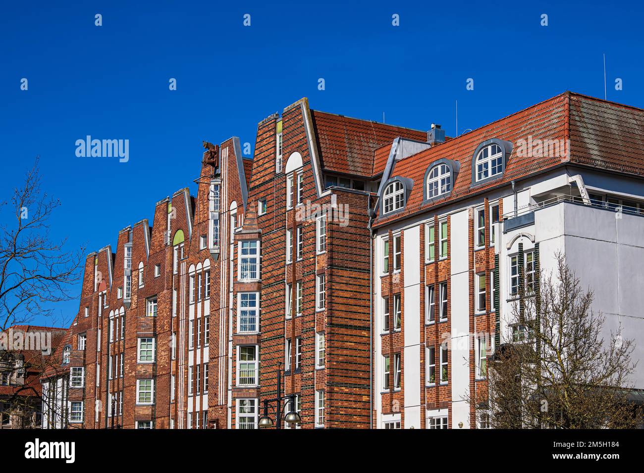 View Of The Five-gabled House On Universitätsplatz In The Hanseatic ...