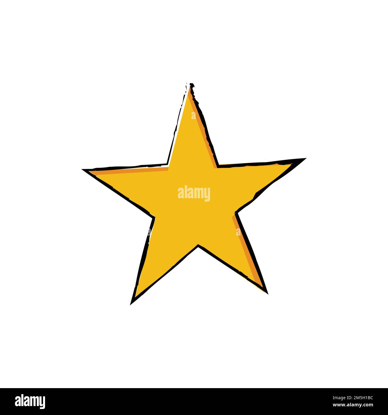 Golden star icon. Yellow symbol of quality and award Stock Vector Image ...