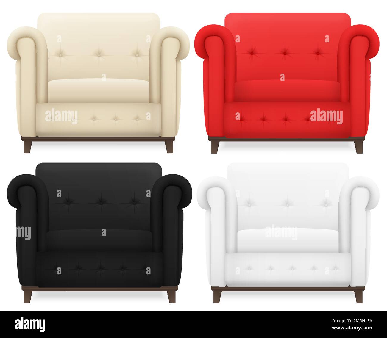 Cream leather sofa Stock Vector Images - Alamy