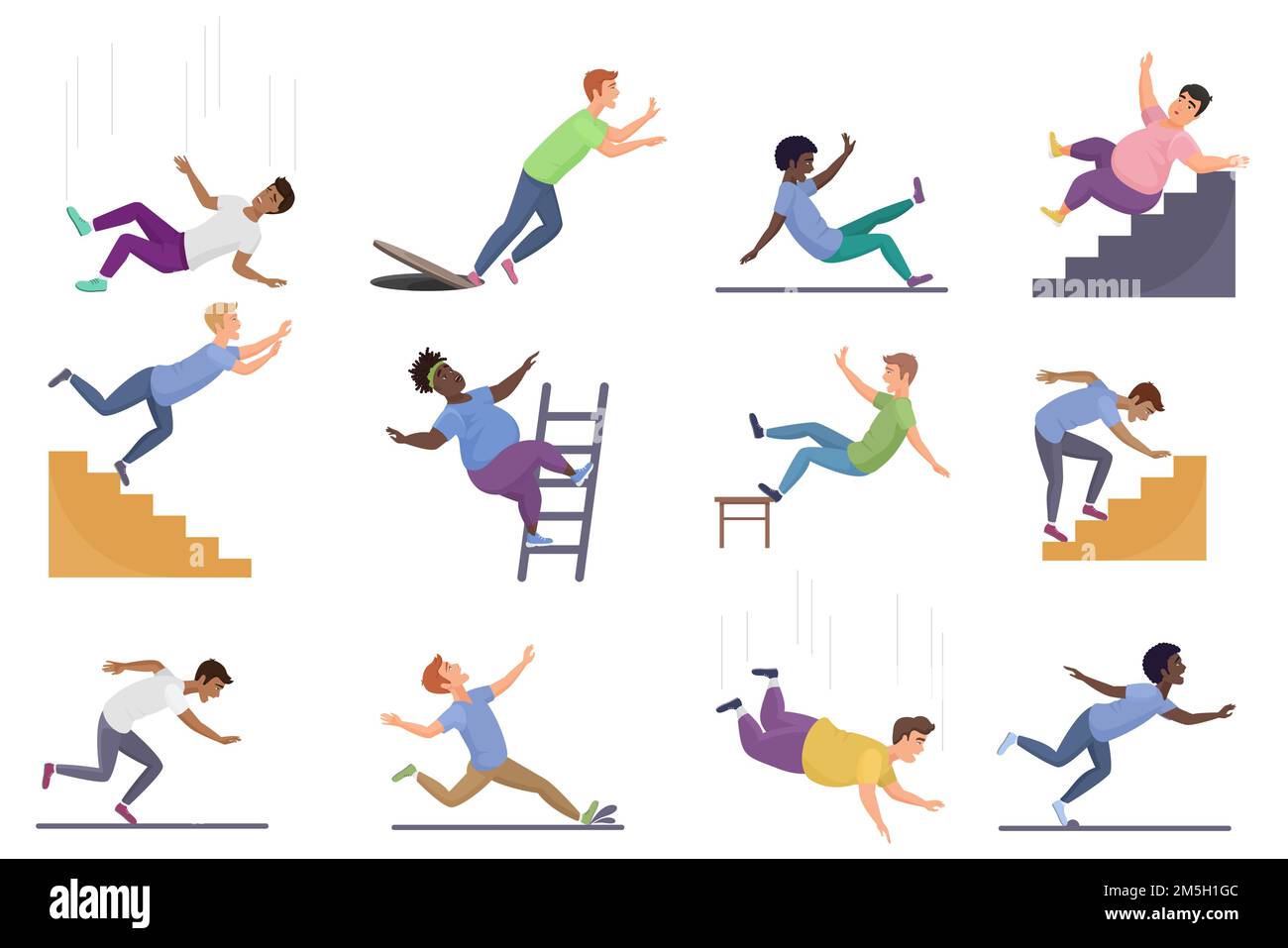 People fall fly person Stock Vector Images - Alamy