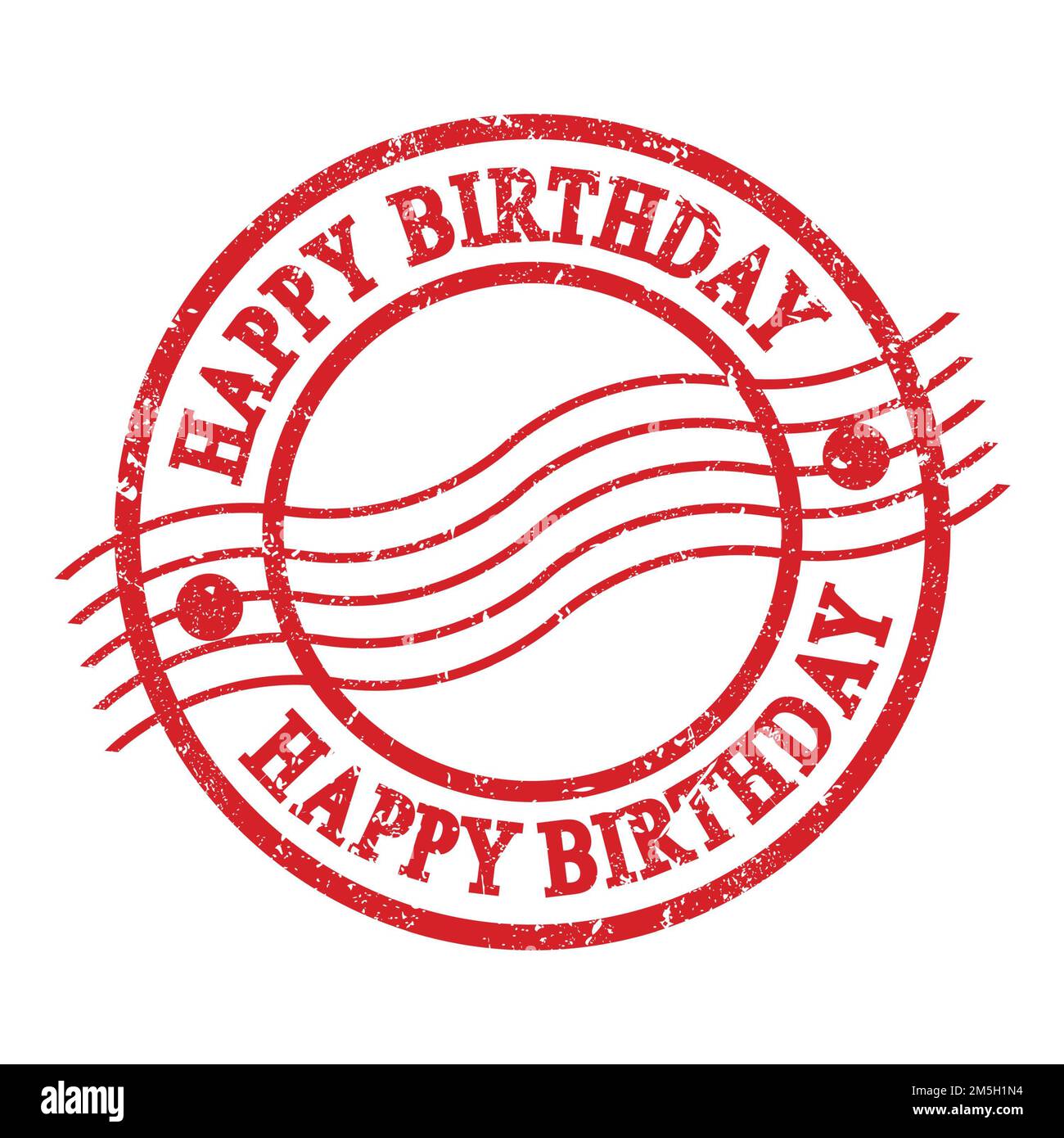HAPPY BIRTHDAY, text written on red grungy postal stamp Stock Photo - Alamy