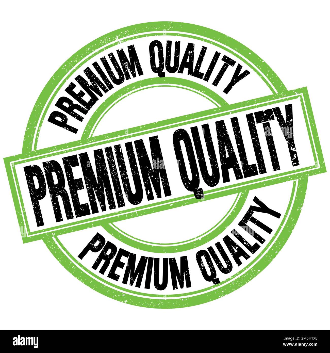 PREMIUM QUALITY text written on green-black round stamp sign Stock ...