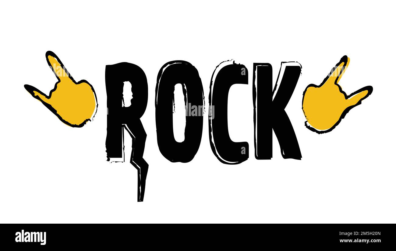 Fingers show rock horn. Rocker and punk heavy music Stock Vector Image ...