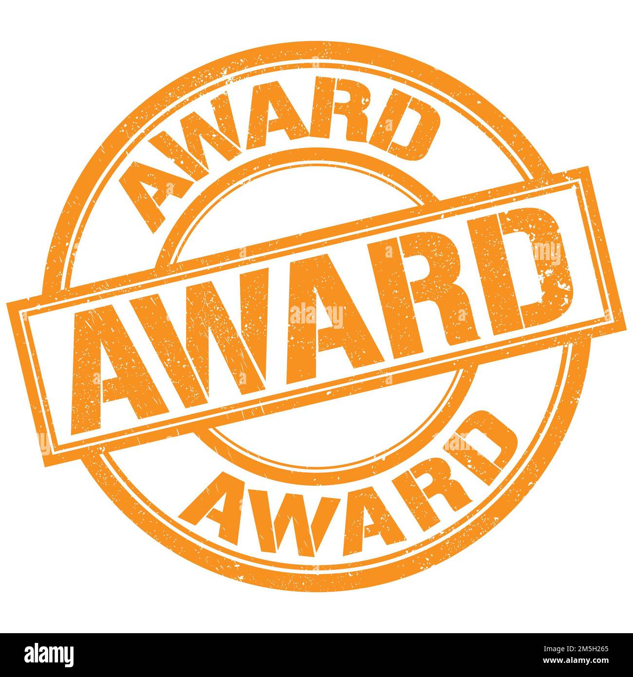 AWARD text written on orange round stamp sign Stock Photo - Alamy