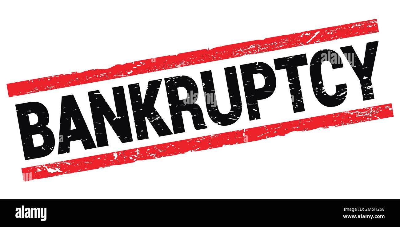 BANKRUPTCY text written on black-red rectangle stamp sign Stock Photo ...