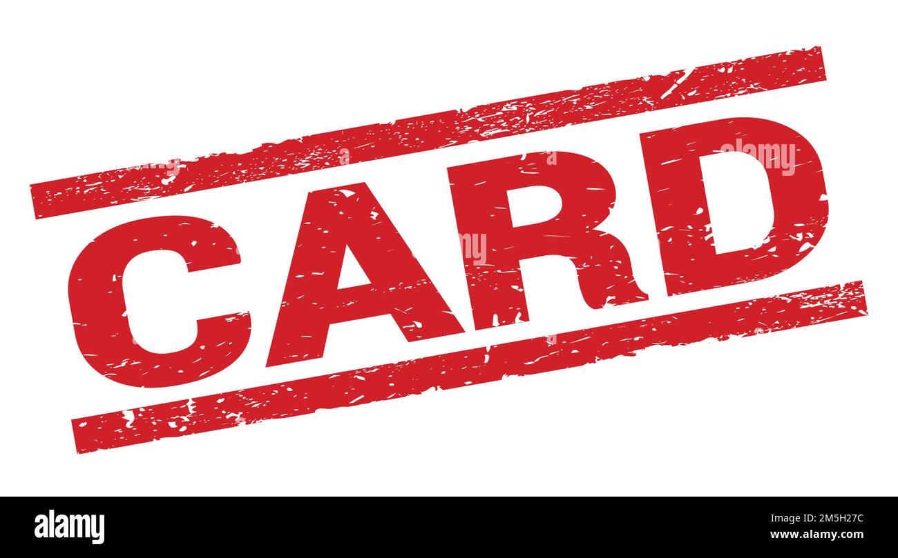 CARD text written on red rectangle stamp sign Stock Photo - Alamy