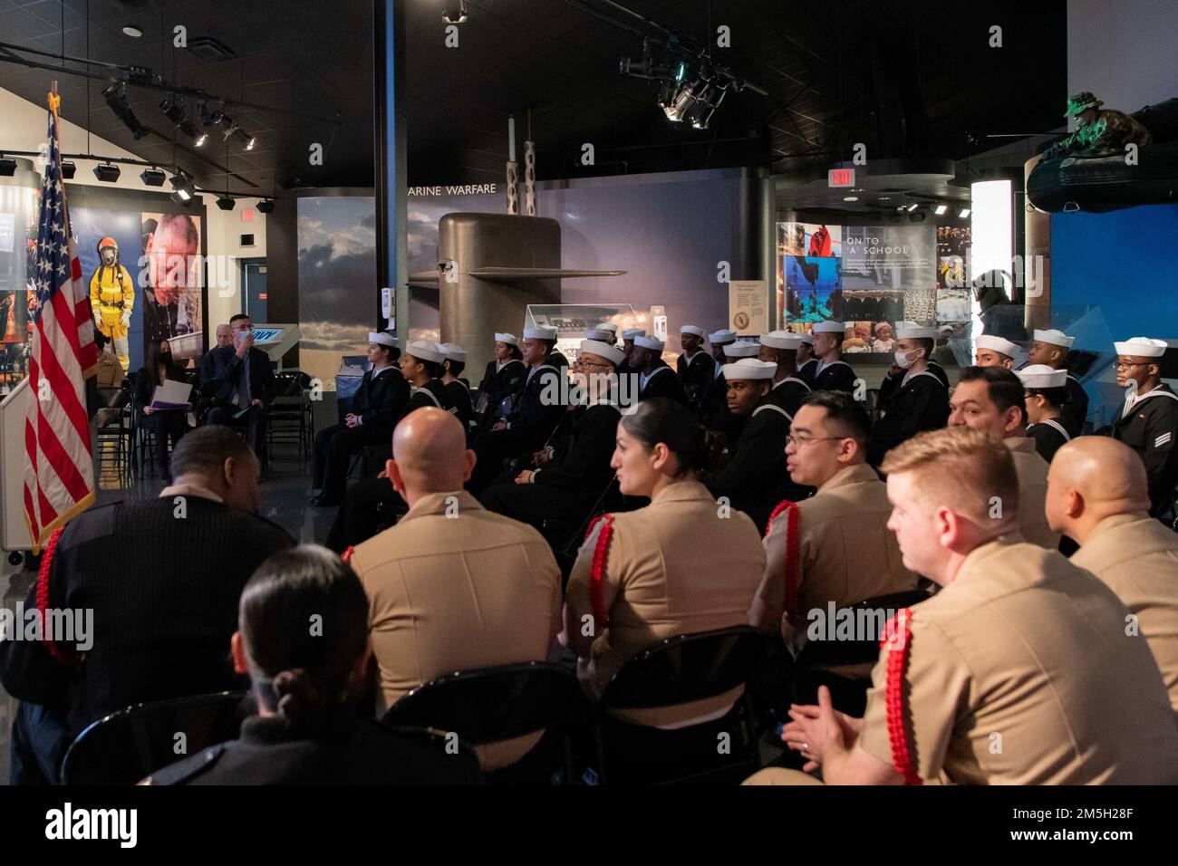 Recruit Training Command (RTC) staff members and recruits await the ...
