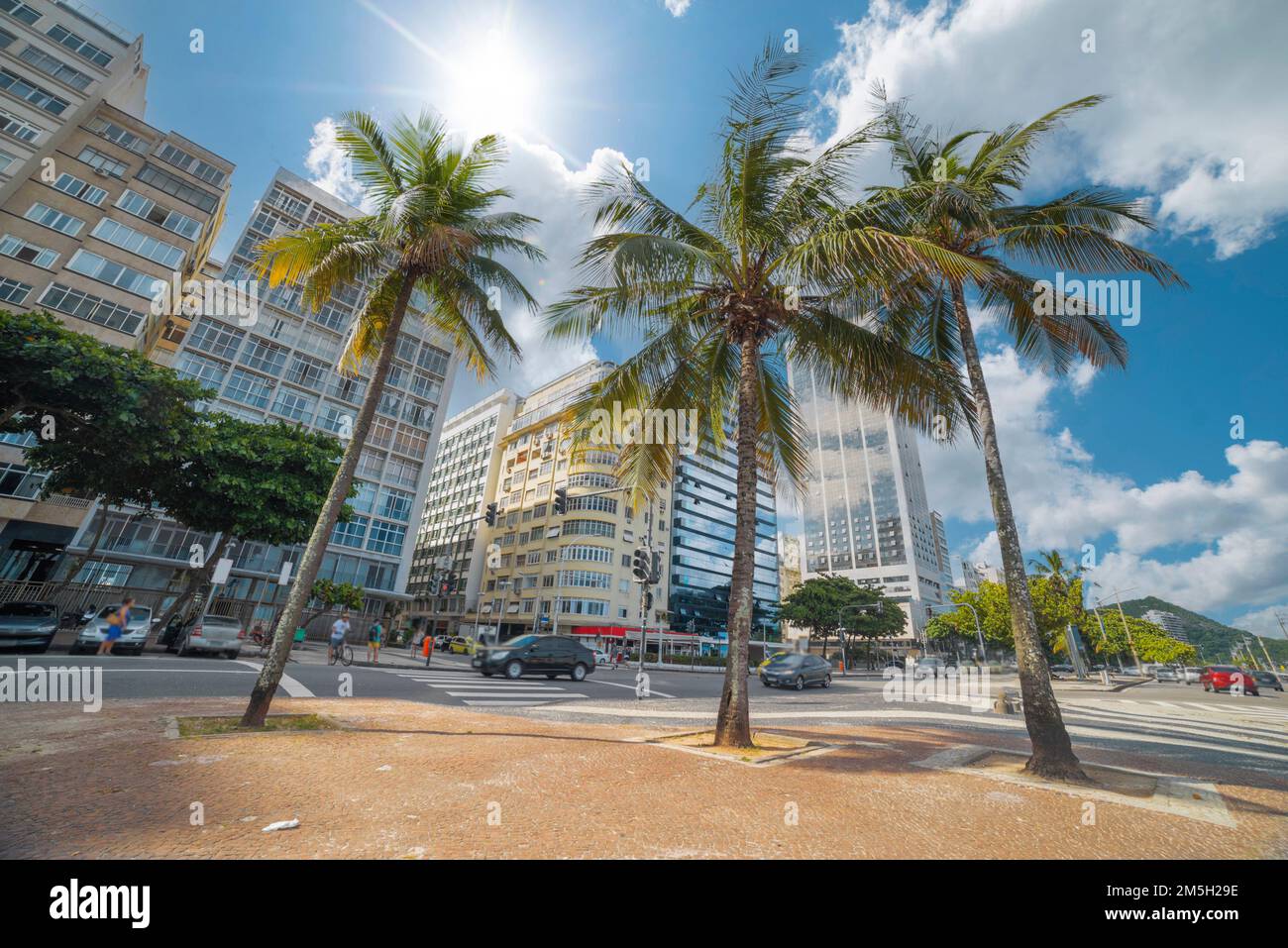 Street on Copacabana beach in Rio de Janeiro. Brazil Stock Photo - Alamy