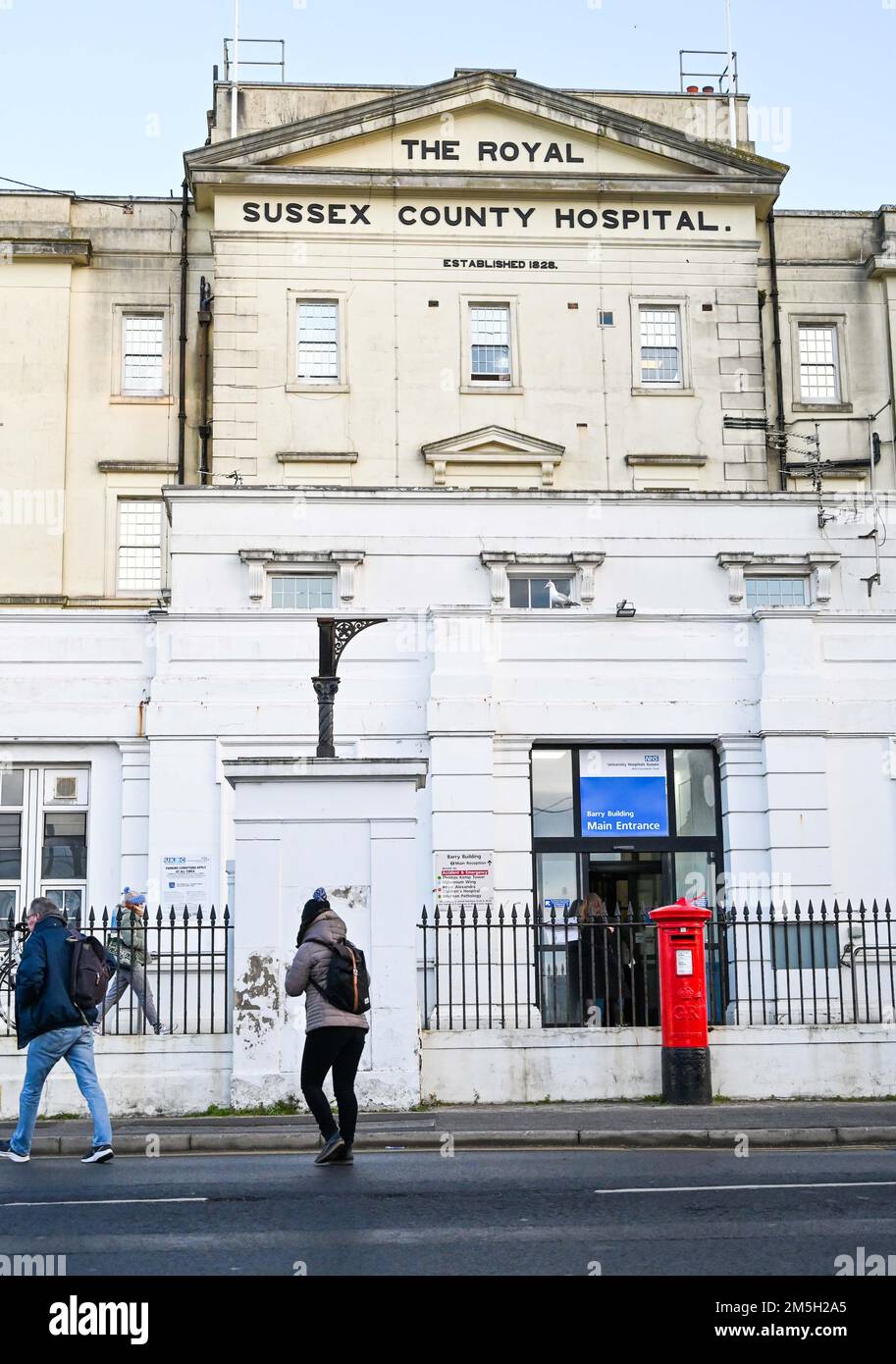The old main entrance for the Royal Sussex County Hospital RSCH in ...