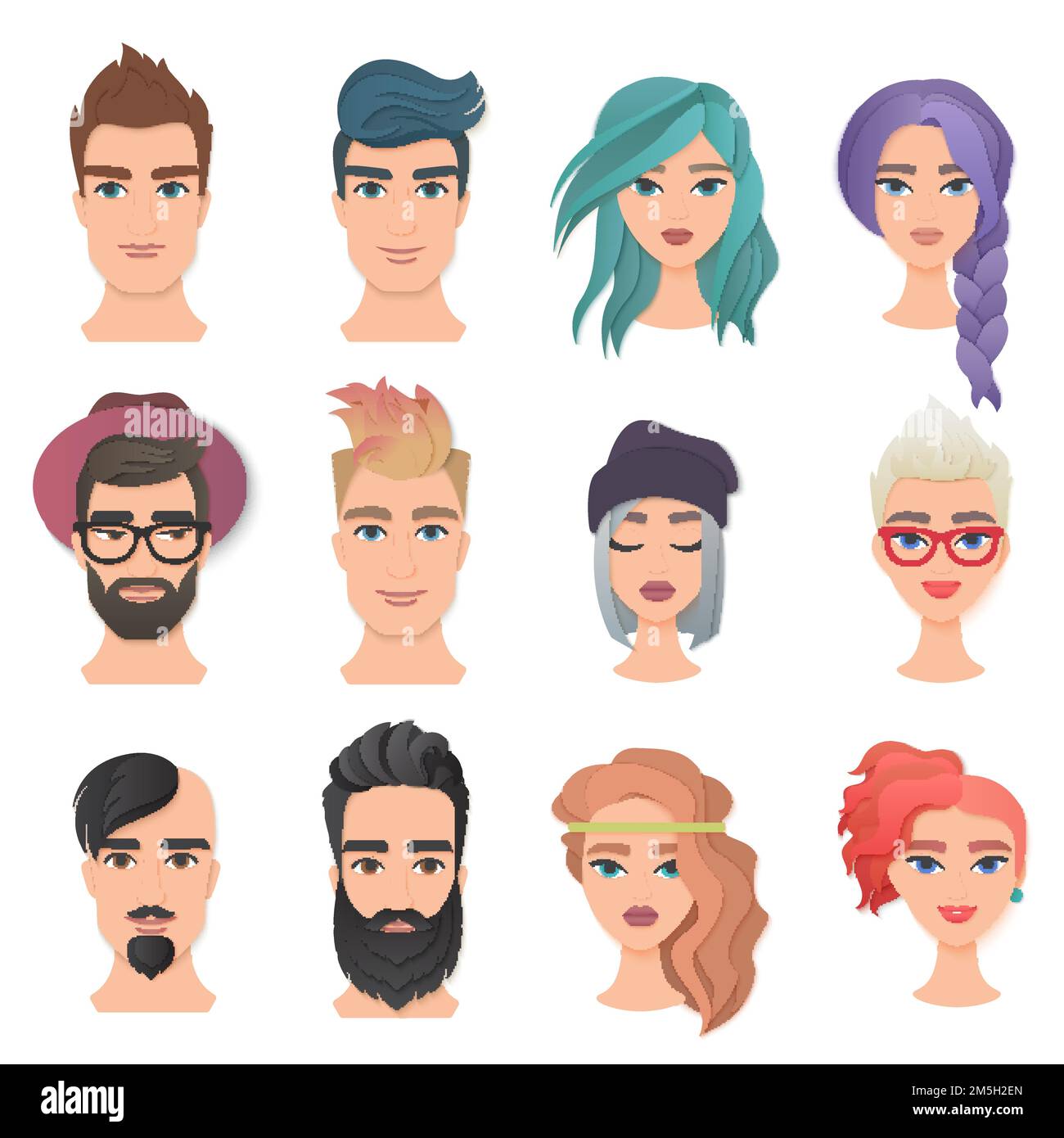 Mustache woman Stock Vector Images - Alamy