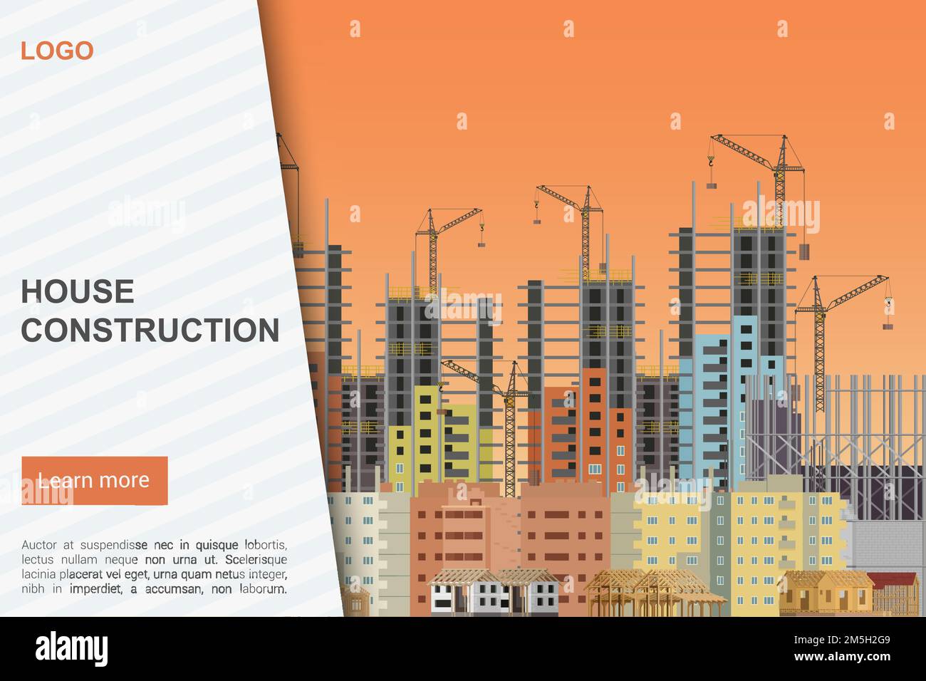 House construction, architectural building company website homepage ...